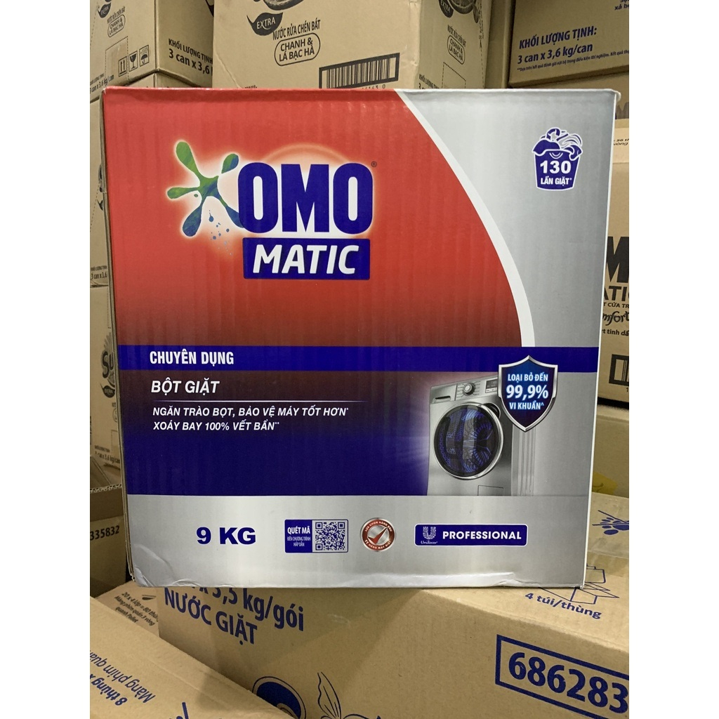 Thùng Bột Giặt Omo Chuyên Dụng 9kg Dùng Cho Cửa Trước (2 bịch x 4,5kg) | Shopee Việt Nam