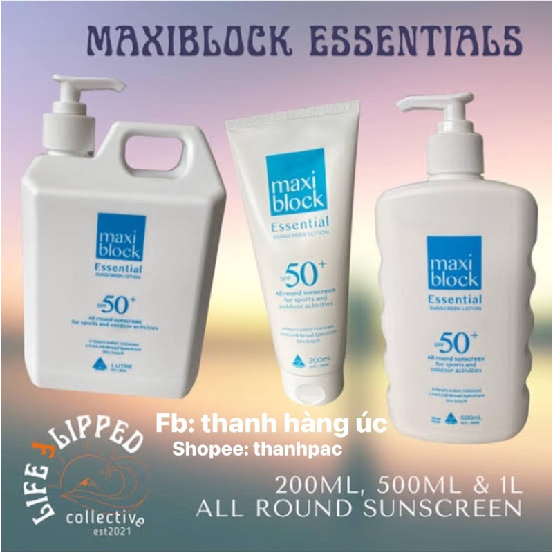 (Hàng Úc) Kem chống nắng MaxiBlock Essential Dry Touch Lotion SPF50 ...