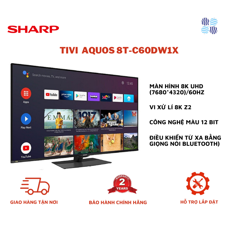 Android Tivi Sharp 8K 60 inch 8T-C60DW1X | Shopee Việt Nam
