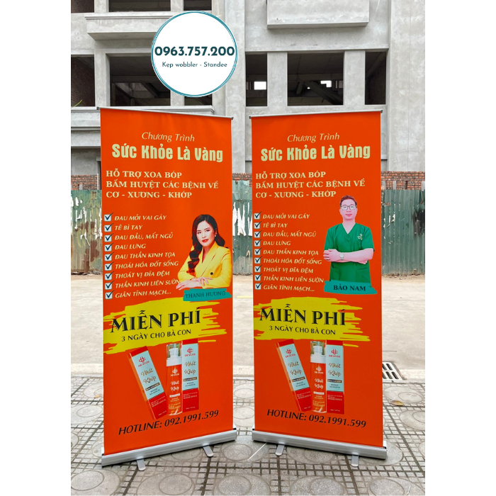 [Standee VN] Standee giá cuốn nhôm cao cấp treo hình ảnh kích thước 0 ...