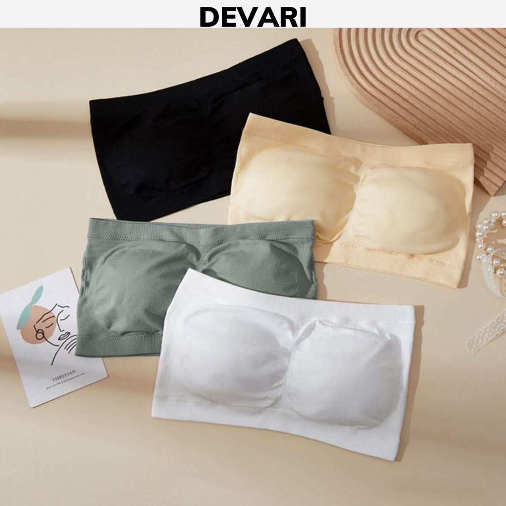 Áo bra nữ không dây mặc cúp ngực, áo ống đệm mút mỏng ôm ngực mềm mịn ...