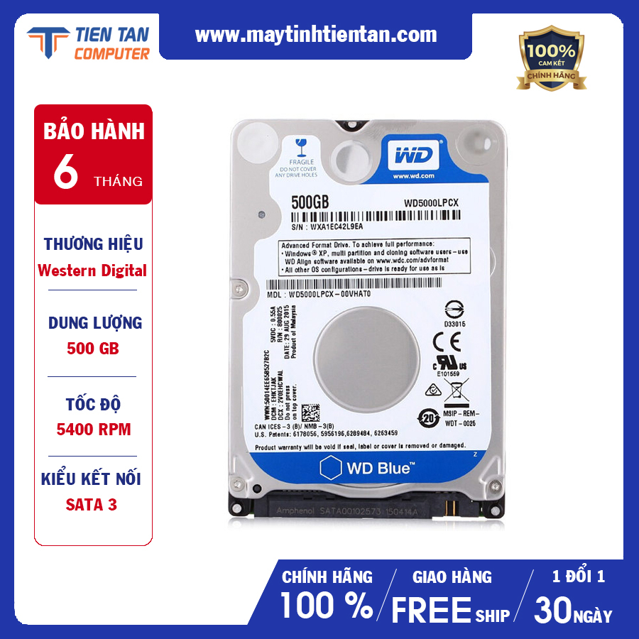 Ổ cứng Laptop Western Digital Blue 500GB WD5000LPCX chính hãng | Shopee ...