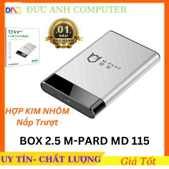 HDD BOX 2.5" M-PARD MD115/MD116 Sata III USB 3.0- Nắp Trượt, Bảo Hành 1 ...