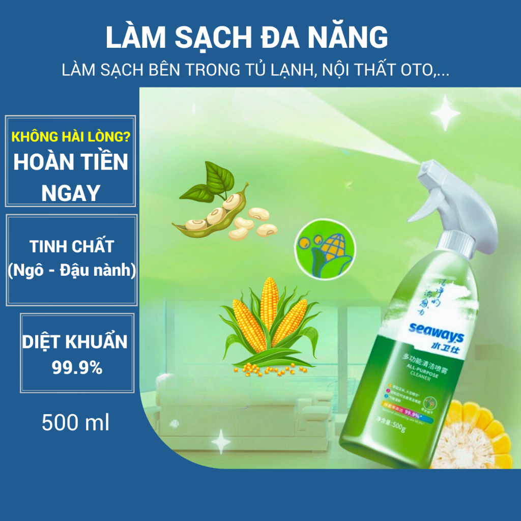 Chai Xịt Đa Năng Làm Sạch Trong Tủ Lạnh & Nội Thất Ô Tô, Thảm Seaways ...