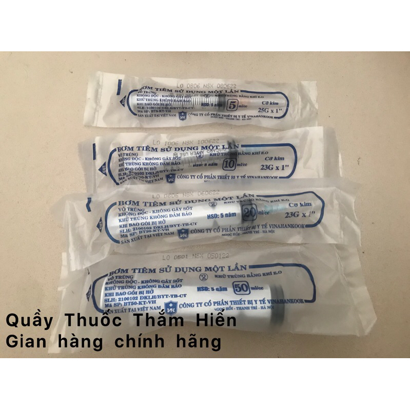 Bơm tiêm tiệt trùng 5ml,10ml,20ml,50ml, kim 18g | Shopee Việt Nam