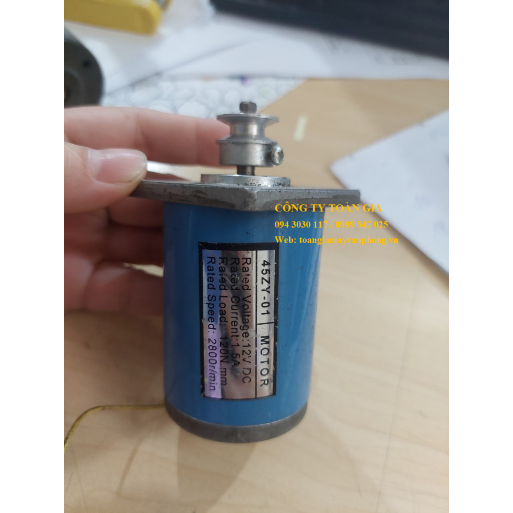 Motor DC TRỤC D 5MM 45ZY-01 12V 1.5A 2800RPM, dùng chế máy cắt, máy cưa ...