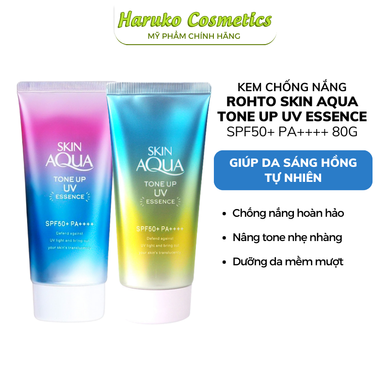 Kem Chống Nắng Rohto Skin Aqua Tone Up UV Essence SPF50+ PA++++ Nhật Bản | Shopee Việt Nam