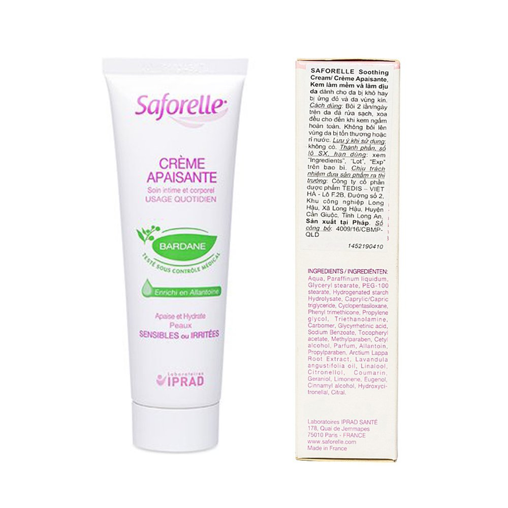 Kem dưỡng vùng kín Saforelle làm dịu ngứa, nấm, giữ ẩm da Creme ...