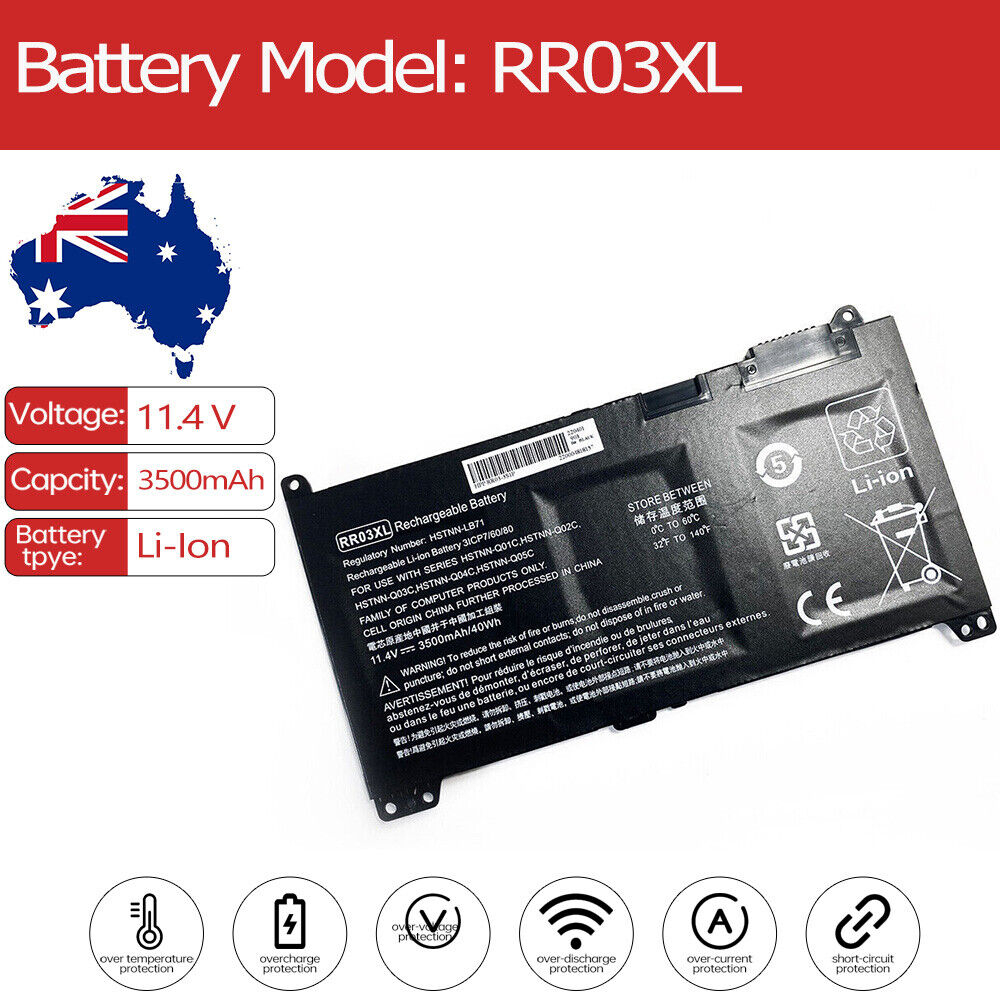 PIN RR03XL Battery for HP ProBook 440 G5 (3KX77ES) 450 G5 (2ST00UT) 440 ...