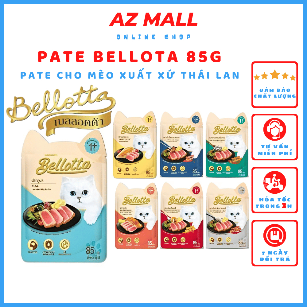 Pate BELLOTTA gói 85g thịt Cá Ngừ thật, Pate cho mèo nhập khẩu Thái Lan ...