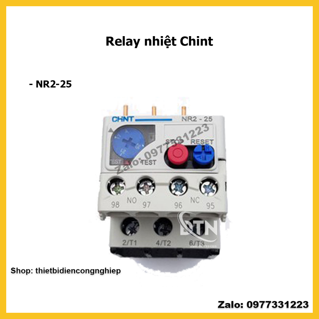 Chint Relay nhiệt Rơle nhiệt CHINT NR2-25 9 - 13A, 12-18A 17- 25A (hàng chính hãng) | Shopee ...