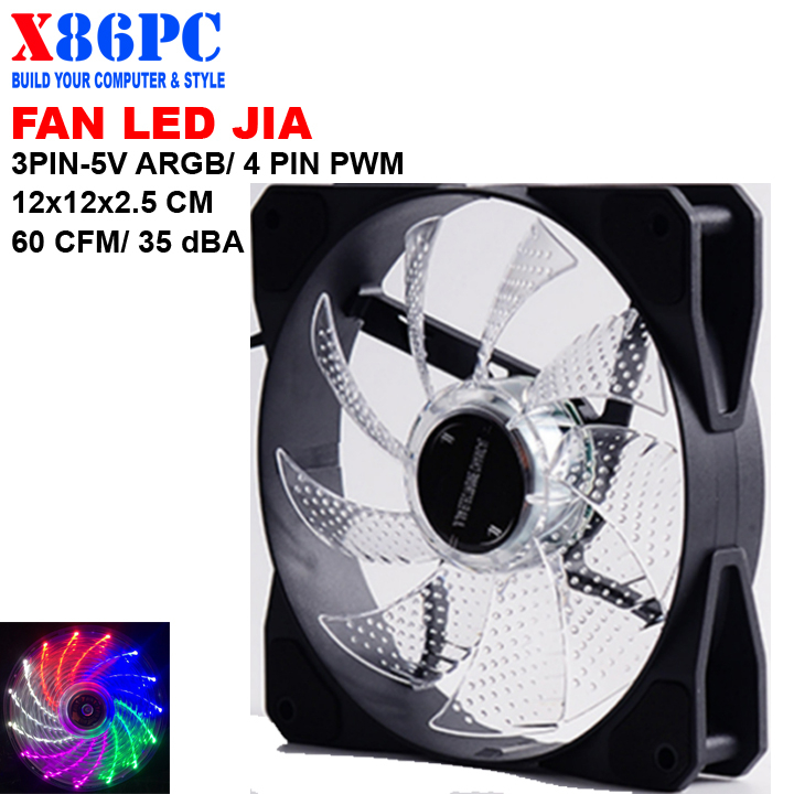 Fan Case JIA ARGB, Quạt Tản Nhiệt - Led Sync Main 5v-3 pin0 | Shopee ...