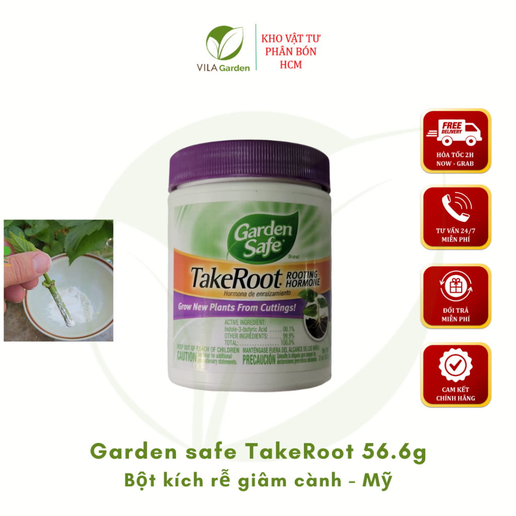 Bột kích rễ giâm cành - USA - Garden safe TakeRoot - hormone dạng bột siêu kích rễ 56.6gr ...