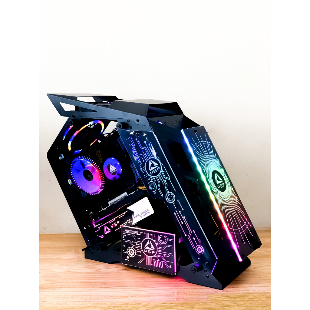 Vỏ Case VSP ESPORT ROG ES1 Gaming Màu Đen (Chưa bao gồm Fan - Chỉ Vỏ chưa có các linh kiện khác ...