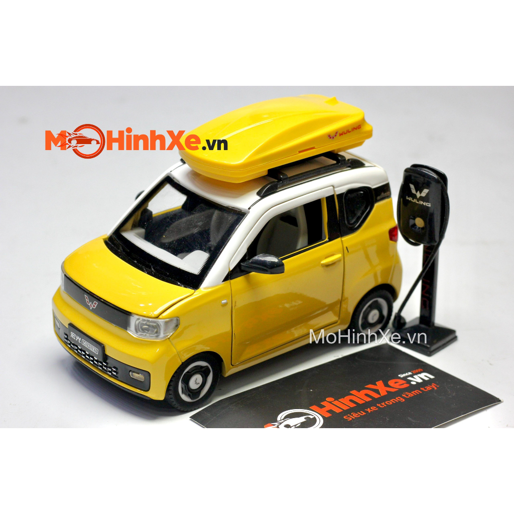 MÔ HÌNH XE WULING HONGGUANG MINI EV + XE ĐẠP 1:24 CHEZHI | Shopee Việt Nam