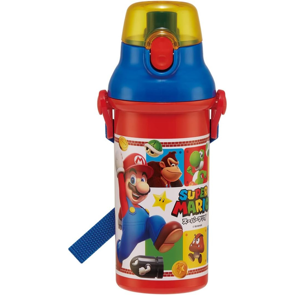 Bình nước nhựa chống khuẩn + AG, hãng Skater-dung tích 480ml-made in Japan-mẫu Super Mario 23 ...