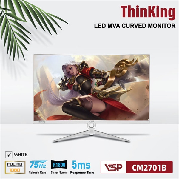 Màn hình cong LCD 27 inch VSP CM2701B (FullHD, 75Hz, LED) BH Hãng 24 Tháng | Shopee Việt Nam