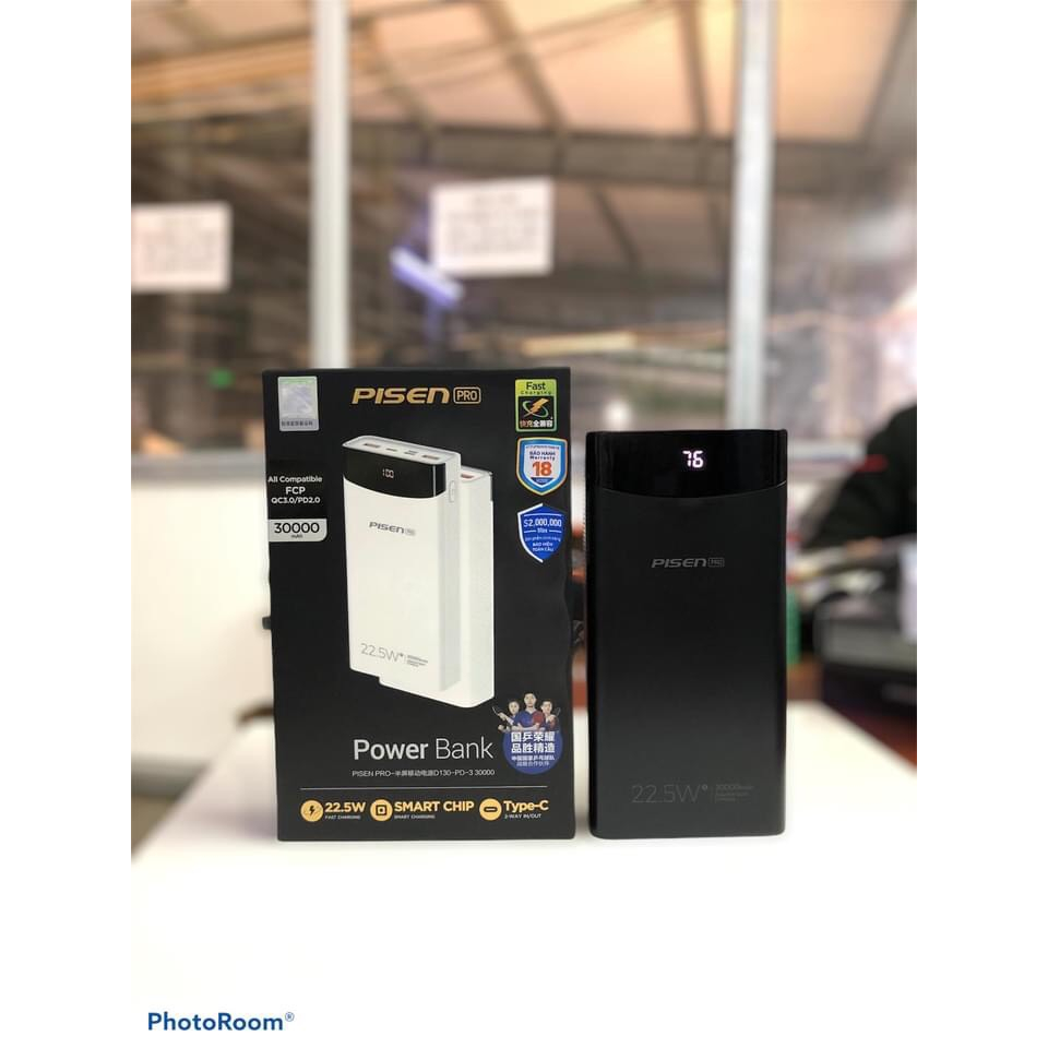 SẠC DỰ PHÒNG PISEN LED PRO 30000MAH, 22.5W - Hàng Chính Hãng | Shopee ...