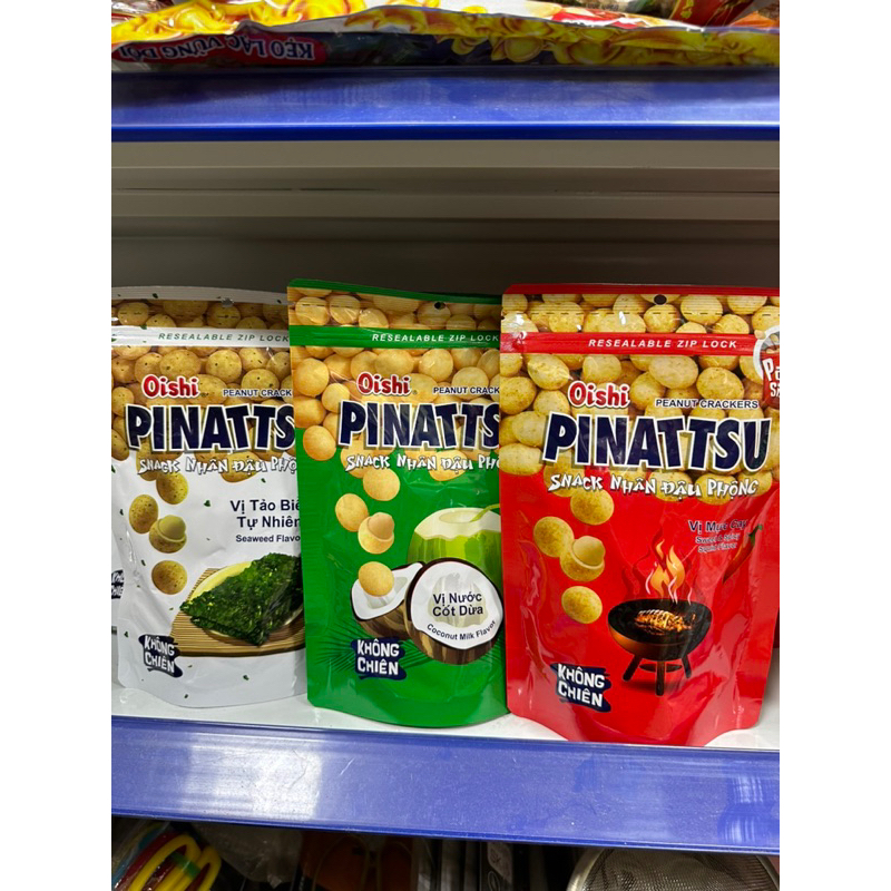 Snack Nhân Đậu Phộng Pinattsu Oishi 85g Không Chiên | Shopee Việt Nam