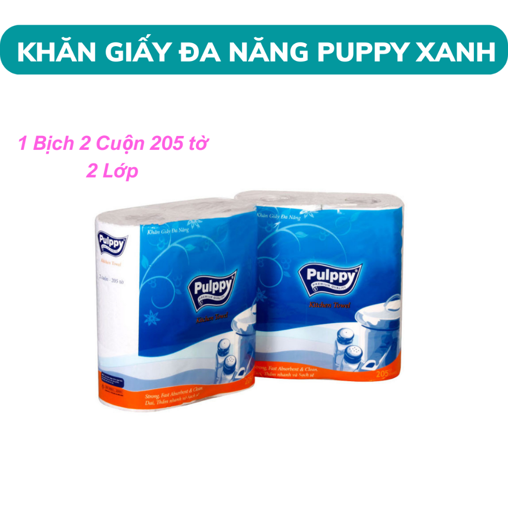 Khăn giấy đa năng Puppy xanh | Shopee Việt Nam