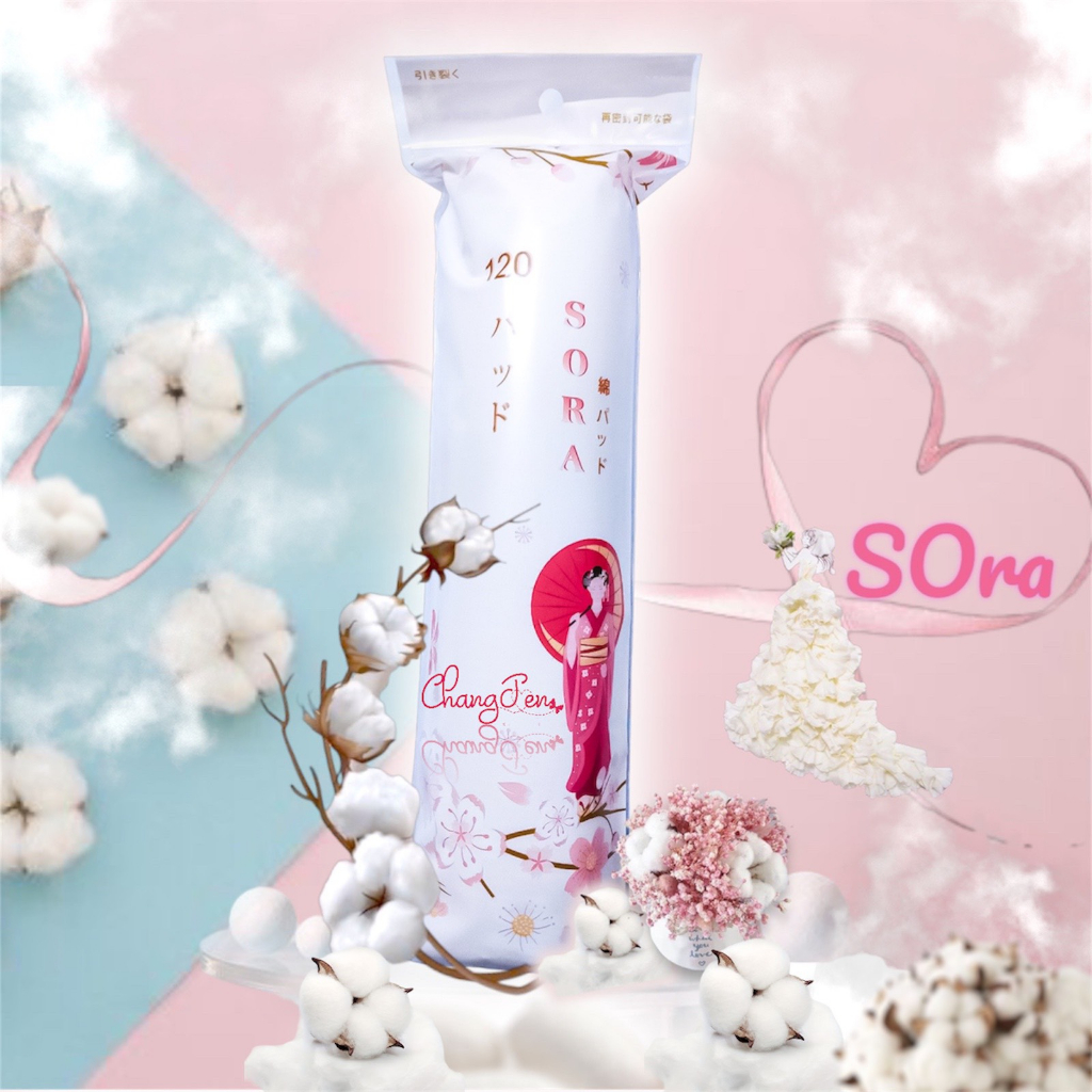 [Deal 1k] Bông tẩy trang Sora chất cotton mềm mịn 120 miếng xuất xứ Nhật Bản | Shopee Việt Nam