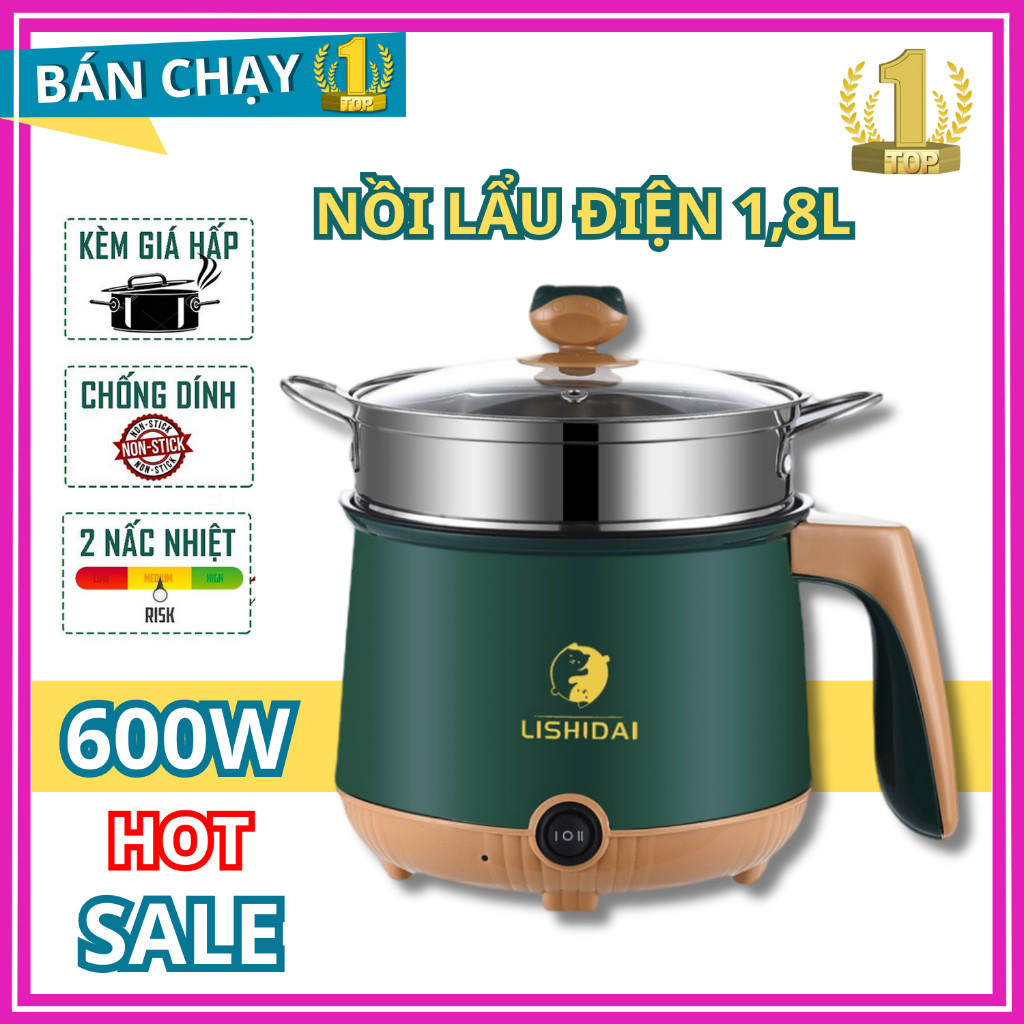 Ca Nấu Mì SHANBAN 2 Nấc Nhiệt 600W Đa Năng Loại Mới 2023, Nồi Lẩu Điện ...