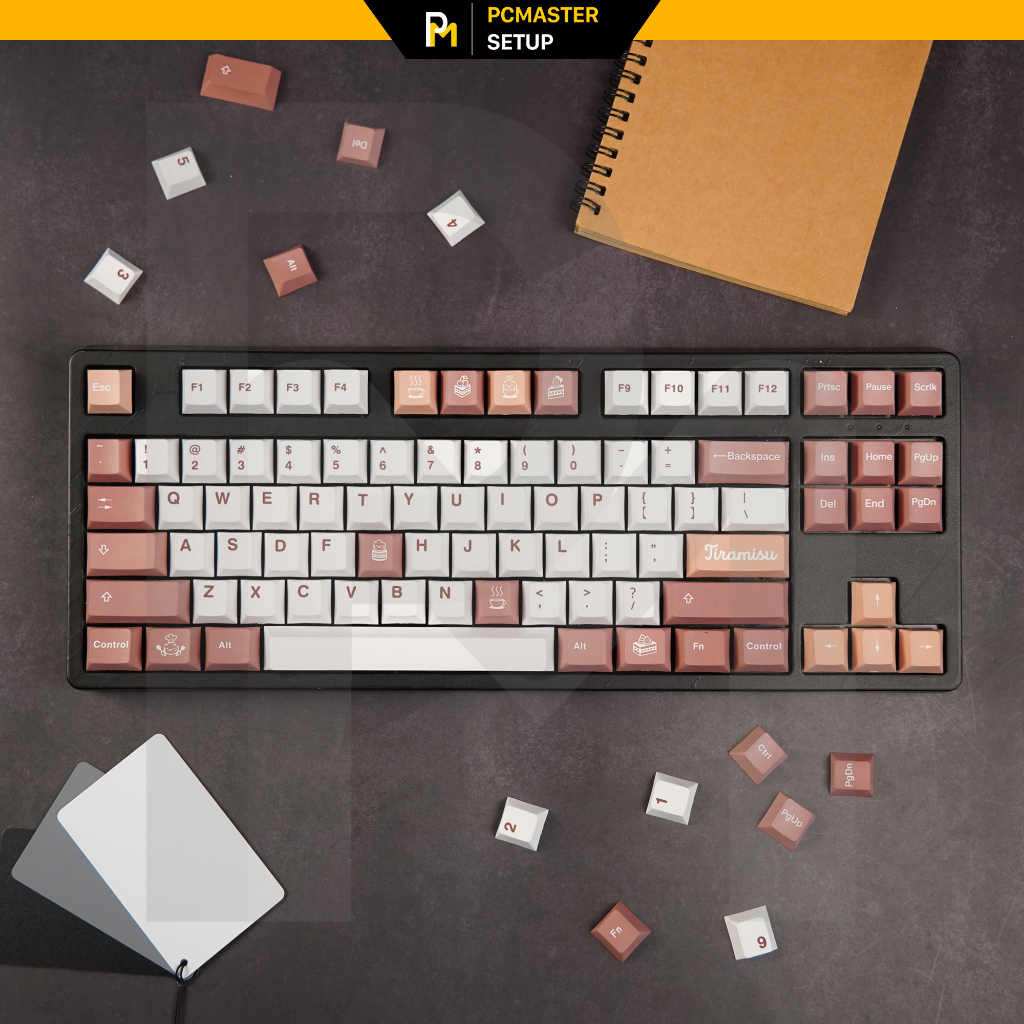 Tiramisu Theme MA Profile Keycaps Ciwanning 119-Key PBT Dye-Sublimation ...