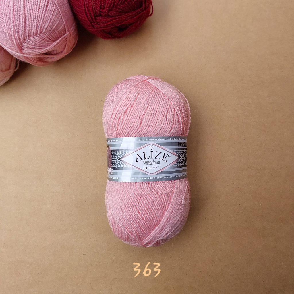 Cuộn len trơn siêu dôi Superlana TIG hãng Alize Yarns đan móc khăn, áo siêu đẹp | Shopee Việt Nam