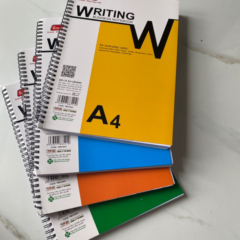 Sổ lò xo A4 Grand 200 trang TMG-8541 bìa giấy | Shopee Việt Nam