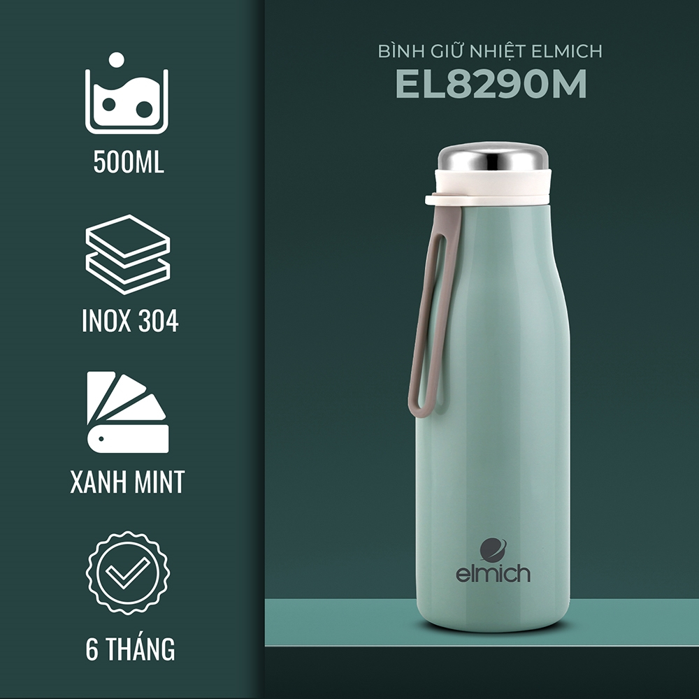 Bình giữ nhiệt inox 304 Elmich EL-8290 dung tích 500ml | Shopee Việt Nam