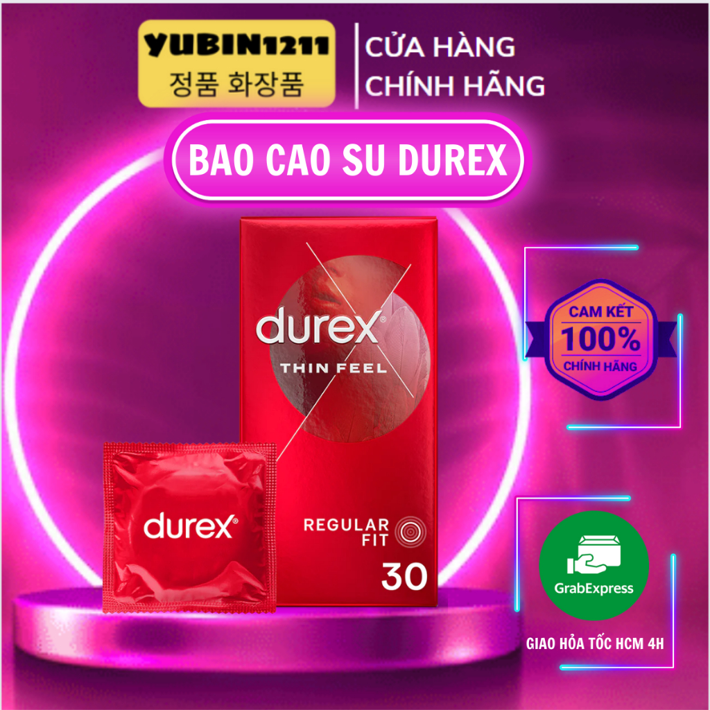 Bao Cao Su Durex Thin Feel Siêu Mỏng Hộp 30 Chiếc | Shopee Việt Nam