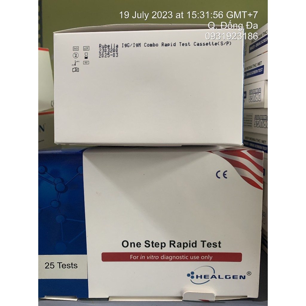 Test chẩn đoán Rubella IgG/IgM Combo Rapid Test Cassette (S/P) Healgen ...