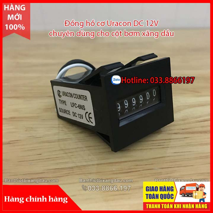 Đồng hồ cơ Uracon DC12V chuyên dùng cho cột bơm xăng dầu | Shopee Việt Nam