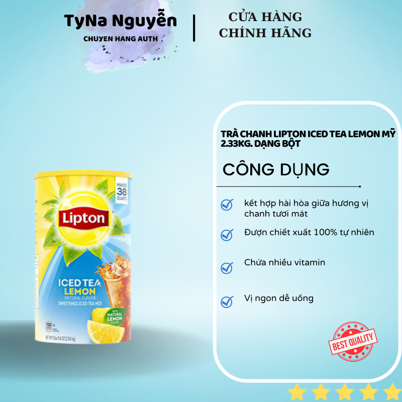 Trà Chanh Lipton Iced Tea Lemon Mỹ 2.33Kg. Dạng Bột | Shopee Việt Nam