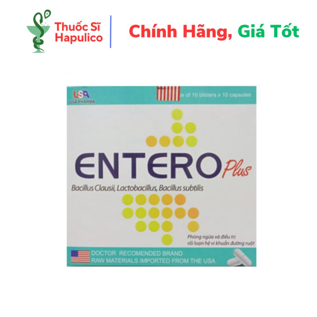 Viên uống ENTERO PLUS (Hộp 100 viên) - giúp cân bằng hệ vi sinh đường ...