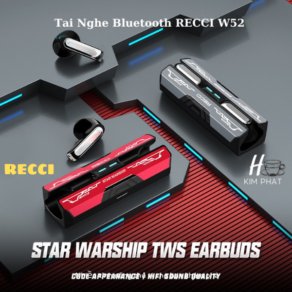 Tai Nghe Bluetooth V5.3 RECCI W52 STAR WARSHIP TWS EARBUDS chất lượng âm thanh HIFI- âm thanh ...