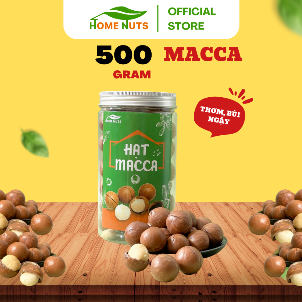 Macca sấy nứt vỏ Home Nuts, mắc ca Việt, thơm ngon tặng kèm đồ khui ...