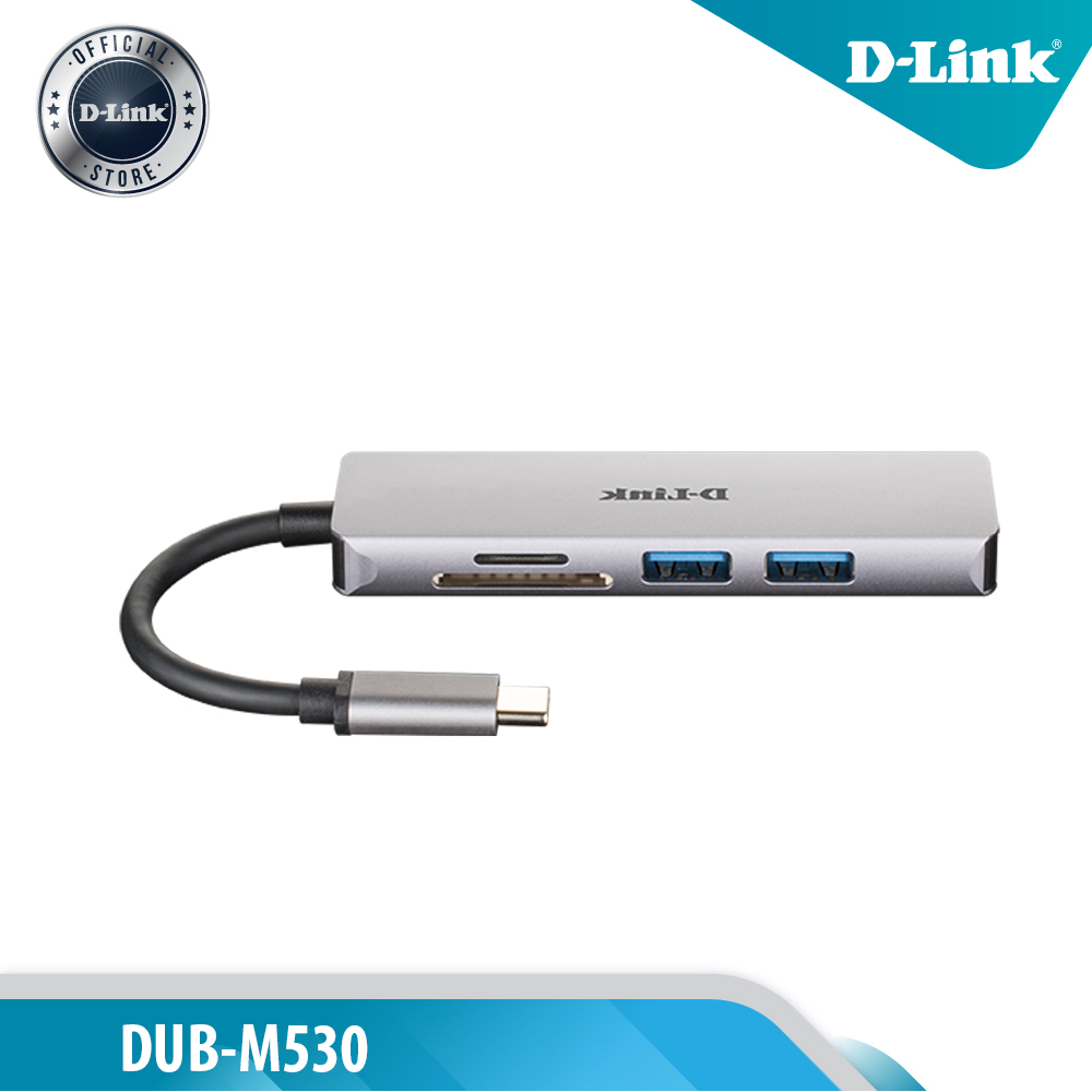 D-Link DUB-M530 Bộ chuyển đổi cổng USB type C 5 trong 1 (USB 3.0, HDMI ...