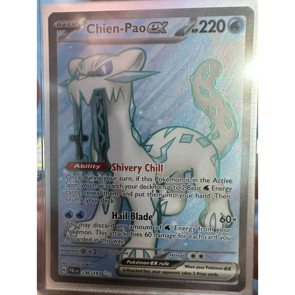 Thẻ bài Pokemon: Chien-Pao ex - 236/193 - Full Art- Nằm trong series ...