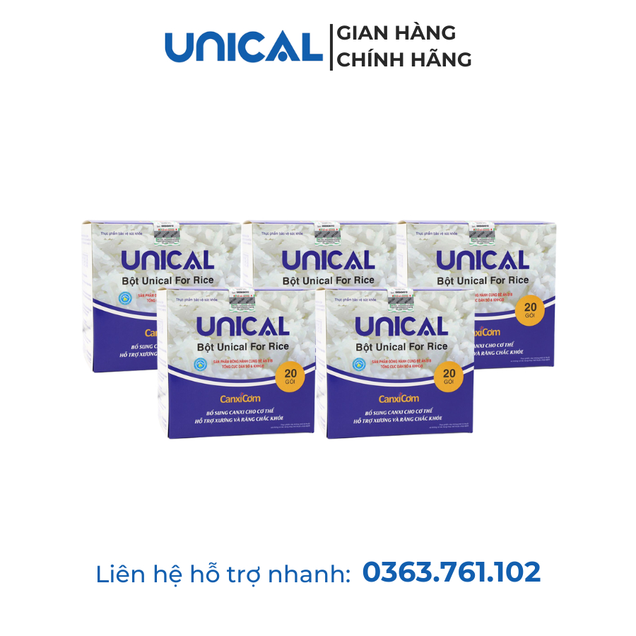Combo 5 Hộp Canxi Hữu Cơ Nhật Bản Dạng Hòa Tan Unical For Rice (Hộp 20 ...
