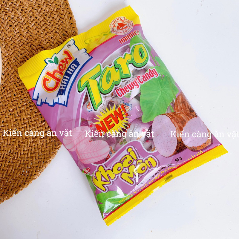 Kẹo Chew Hải Hà Vị Nho Đen, Dâu, Đậu Đỏ, Khoai Môn ( gói 90g) | Shopee ...