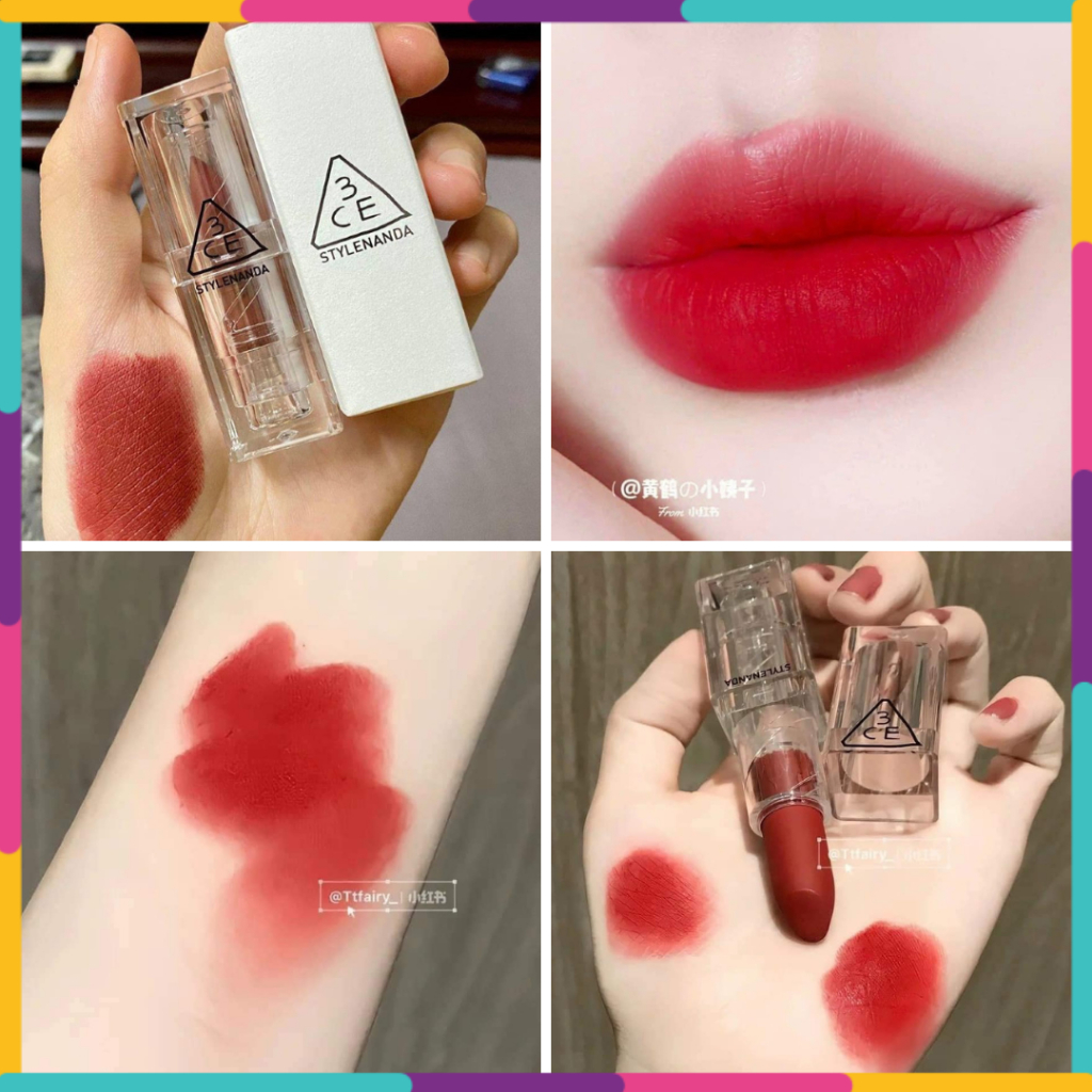 Son Môi Thỏi Lì 3CE Soft Matte Lipstick Red Muse – Màu Đỏ Tươi Vỏ Trong ...
