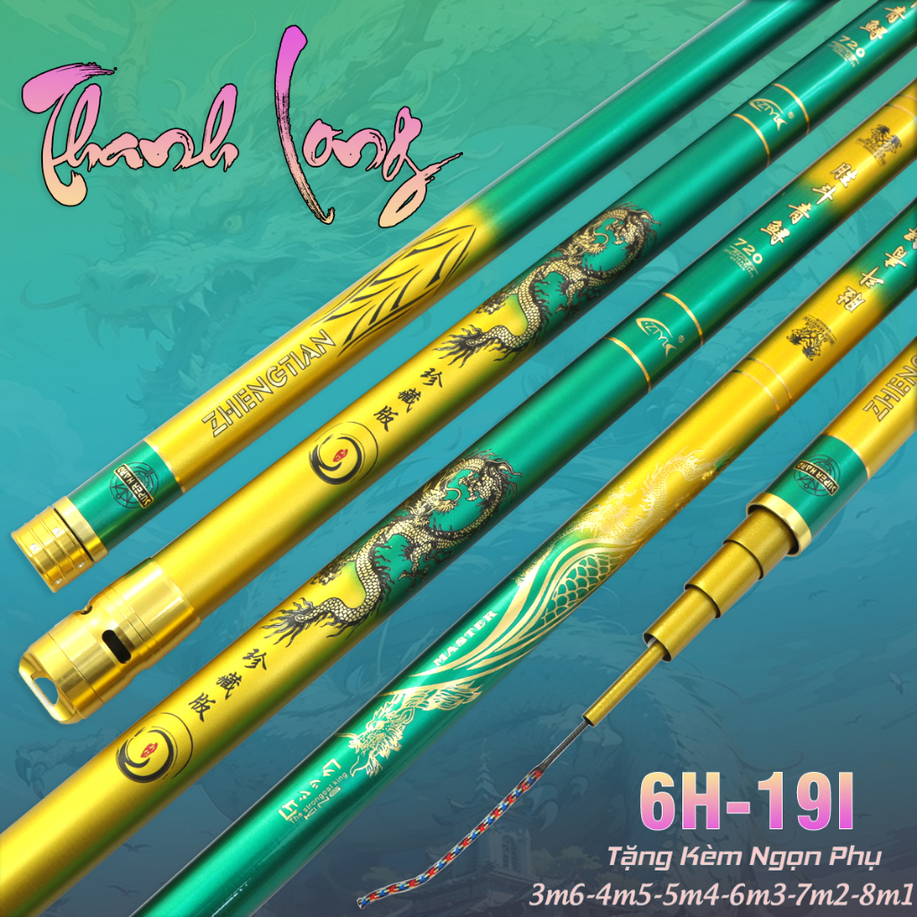 Cần Câu Tay Thanh Long 6H - Chất Lượng Tốt - Tặng Kèm Ngọn Zin - Đủ ...