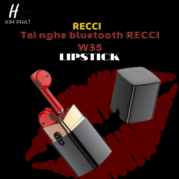Tai Nghe Bluetooth RECCI W35 LIPSTCK WIRELESS EARPHONE - âm thanh HD ...