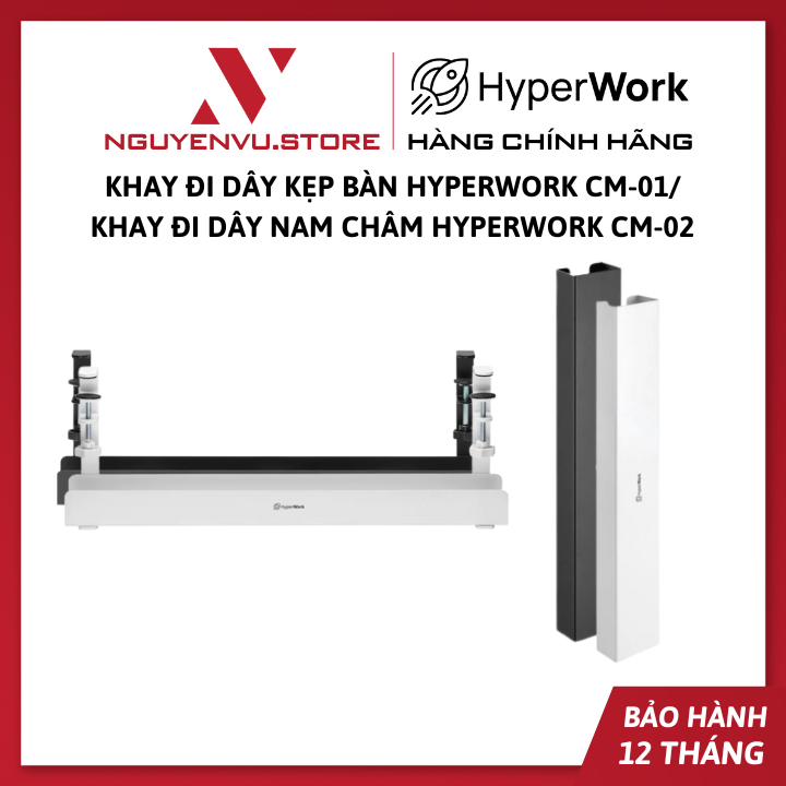 Khay đi dây kẹp bàn HyperWork CM-01 (HPW-CM01) / Khay đi dây nam châm ...