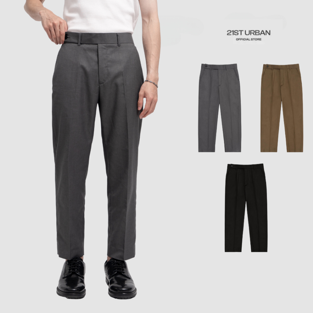 [BÁN CHẠY] Quần vải dáng ôm 3 màu 21ST URBAN Pan Slim-cropped Trousers ...