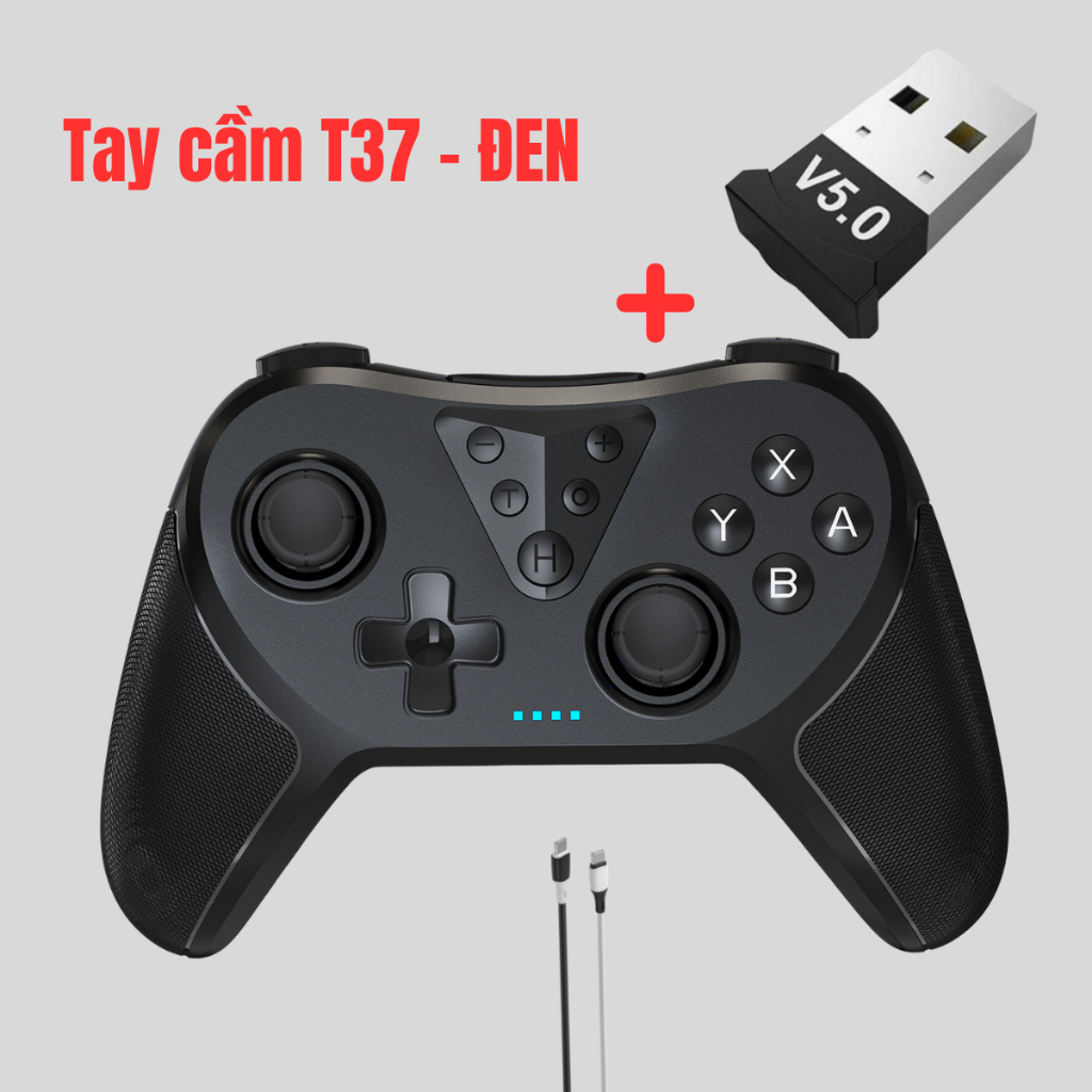 Combo tay cầm chơi game T28 T411 T37 TS101 và usb không dây Bluetooth ...
