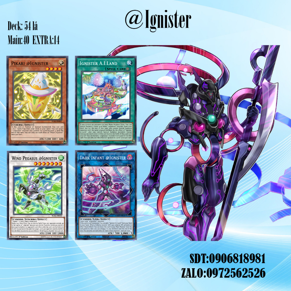 [BÀI IN] Bài YuGiOh - Bộ 54 lá bài @Ignister - @Ignister Deck - Card ...