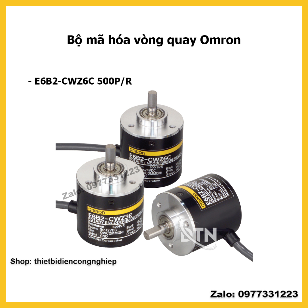 Encoder Omron E6B2-CWZ6C 500 xung (500p/r), nguồn 5-24VDC | Shopee Việt Nam