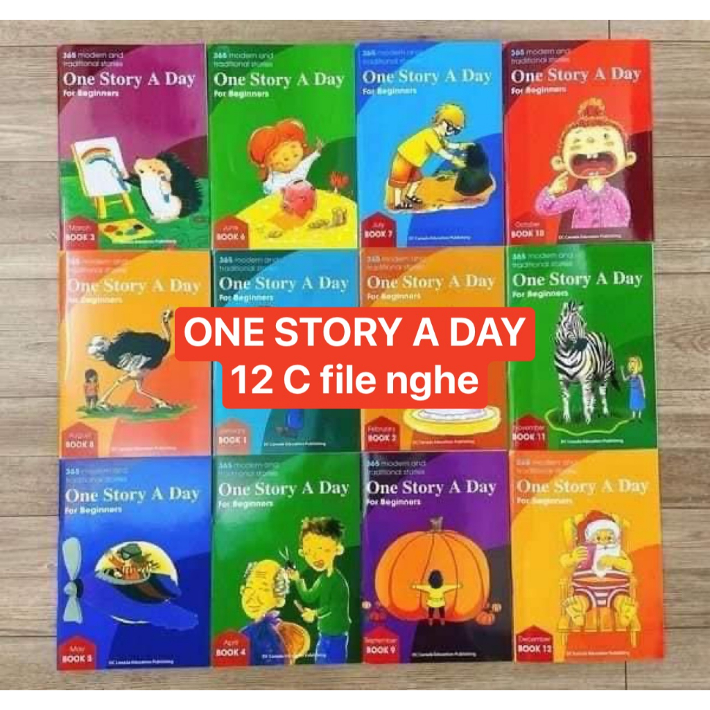 One story a day level 1-2-3- 12 cuốn (Có file nghe) | Shopee Việt Nam